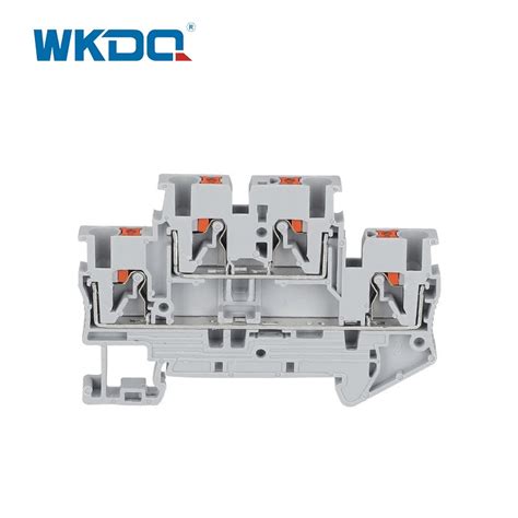 China Push In Connection Feed Through Din Rail Mount Terminal Block Iec