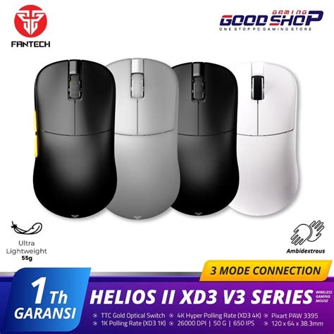Jual Fantech Helios Ii Xd3 V3 Wireless Mouse Gaming 1k 4k Tri Mode