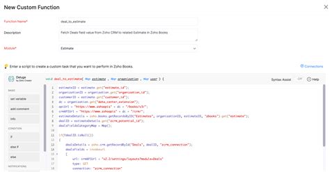 Function 7 Fetch A Value From Deal In Zoho Crm To The Related