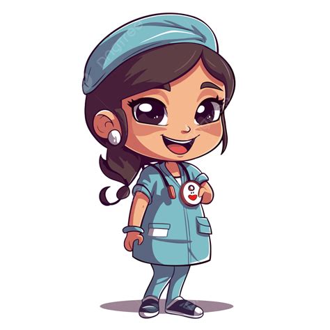 Enfermeira Engraçada Vetor Png Adesivo Clipart Desenho Animado