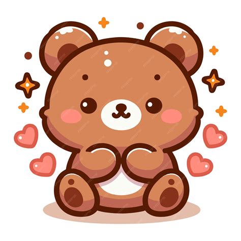 Premium Vector Cute Bear Vector With White Background