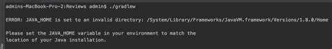 Javahome Is Set To An Invalid Directory Jdk Path Issue Example Treehouse Community
