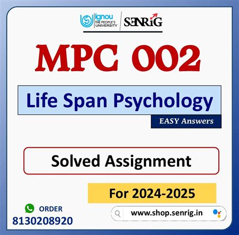 MPC Life Span Psychology Solved Assignment