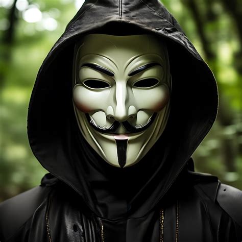 Hacker With Mask And Hoody Premium Ai Generated Image