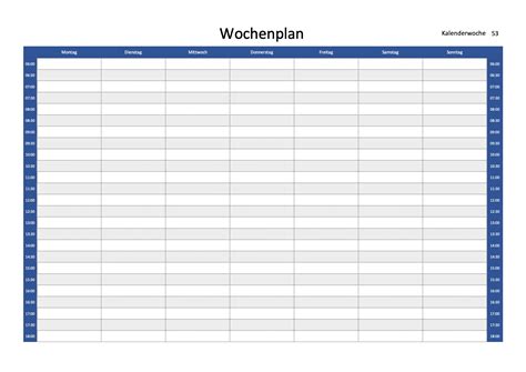 Wochenplan Vorlage Kostenlos Wochenplan Vorlage Pdf