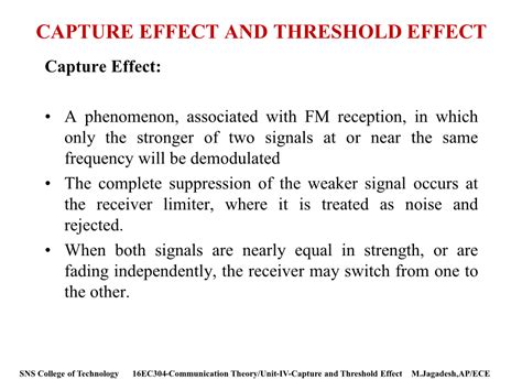 Capture Effect And Threshold Effect Capture Effect Docslib