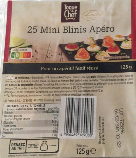 Minis Blinis Apero Lidl 125 G