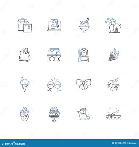 Function Line Icons Collection Purpose Role Objective Use Task