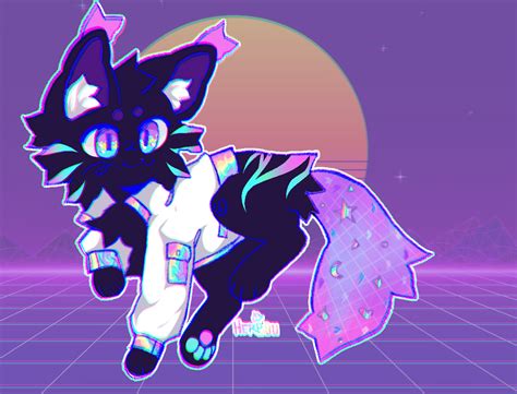 Vaporwave Kitty On Toyhouse
