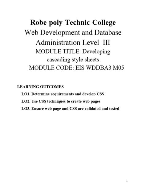 Developing Cascading Style Sheets Edited133 Pdf Html Element Html