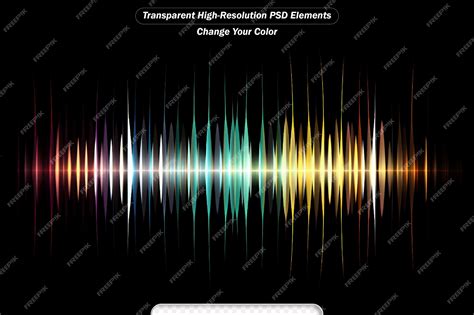 Premium Psd Wave Function Series Abstract Arrangement Of Colored Sine