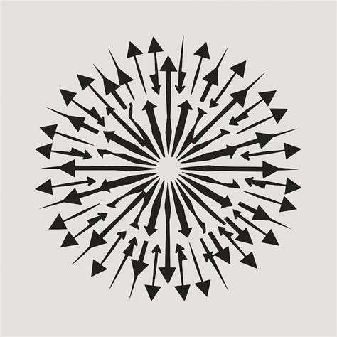 A Symbolic Representation Of Multiple Arrows Converging Towards A Central Point Premium AI