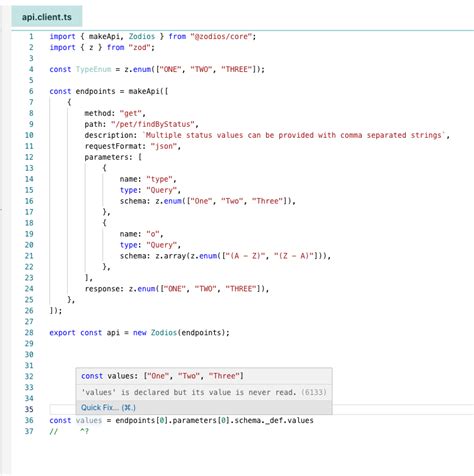 Question Inline Enums Issue 57 Astahmer Openapi Zod Client GitHub