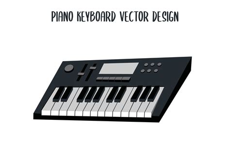 Electronic Piano Keyboard Musical Instrument Vector Design Keyboard Synthesizer Clipart Flat