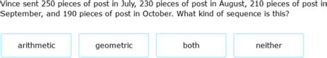 IXL Identify Arithmetic And Geometric Sequences Year Maths Practice