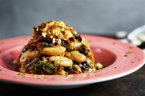 Messinia Style Giant Beans Baked Gigantes With Spinach And Feta