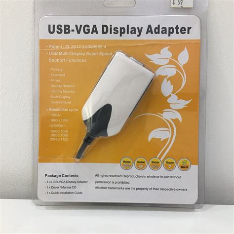 Usb To Vga Display Adapter Computers And Tech Parts And Accessories