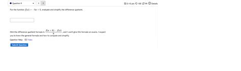 solved for the function f x −5x 5 evaluate and simplify