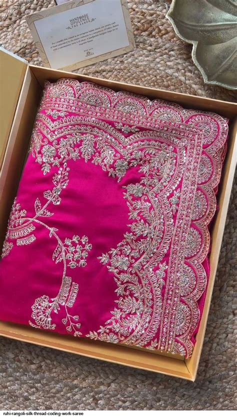 Ruhi Rangoli Silk Thread Coding Work Saree
