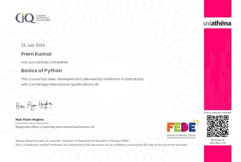 Ukprem Kumar On Linkedin Python Course Complete Certificate 🏻