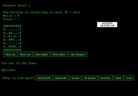 Ascii Rpg Lite By Cryptictm