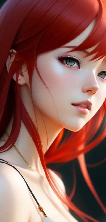 Elegant Redhead Anime Wallpaper Free Download