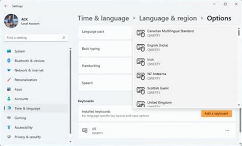 Add Or Remove Keyboard Layout On A Windows PC