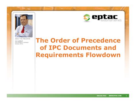 Ipc Document Precedence And Requirements Flowdown Guide