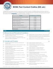 BCBA Certification Exam Test Content Domains Overview Course Hero