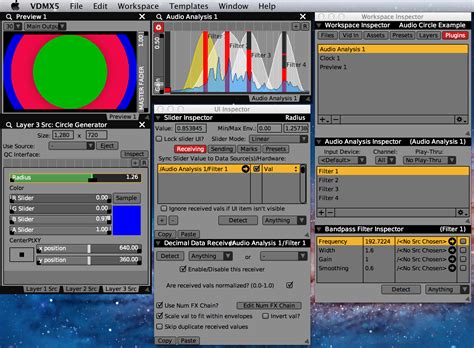 audio analysis basics — vdmx mac vj software