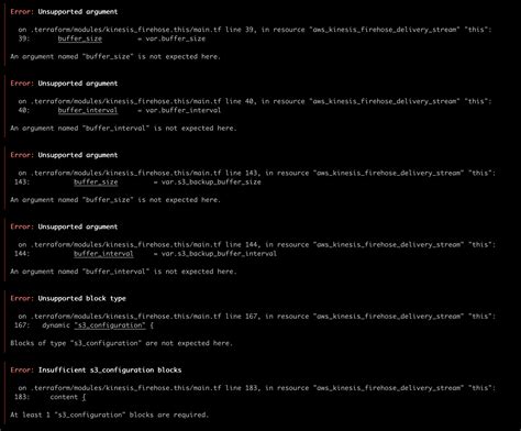 Error Aws Provider Version 5xx Argument Named Buffersize Is