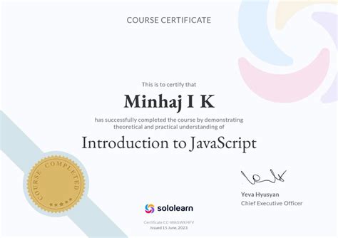 Minhaj I K On Linkedin Javascript Sololearn Continuouslearning