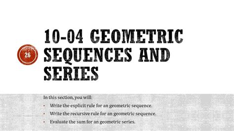 Precalculus 10 04 Geometric Sequences And Series Youtube