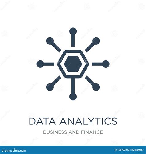 Data Analytics Circular Graphic Icon In Trendy Design Style Data