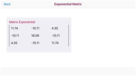 Matrix Exponential Calculator By Donald Schaefer