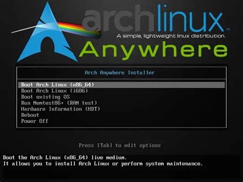 installing arch linux using arch anywhere part 1 r virtualizationxp