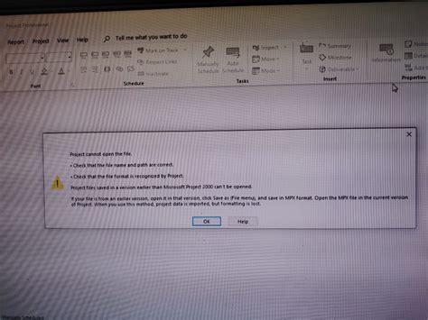 Suddenly Got Error Open Mpp File Microsoft Community Hub