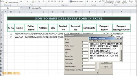 How To Make Data Entry Form In Excel Without Macros Data Entry