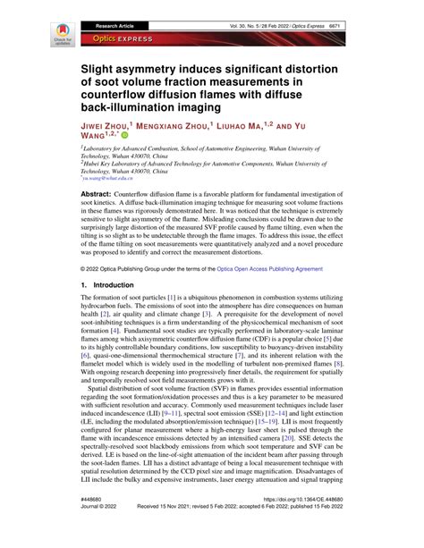 Pdf Slight Asymmetry Induces Significant Distortion Of Soot Volume Fraction Measurements In