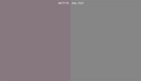 HEX #87777E to RAL Code RAL 7037 Conversion chart (RAL Classic)