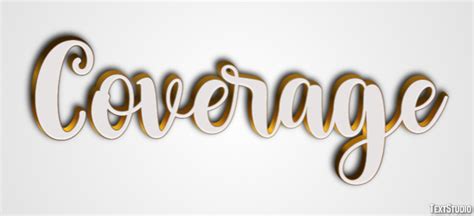 Coverage Text Effect And Logo Design Word