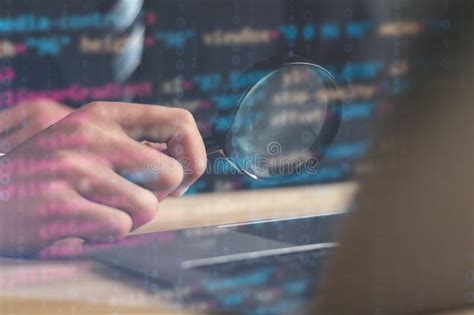 Programmers Work With Computer Code On A Virtual Interface Digital