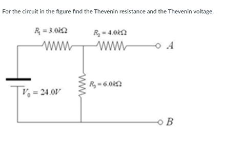Solved For The Circuit In The Figure Find The Thevenin