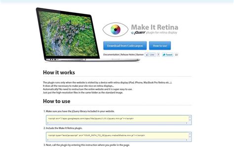 Best Jquery Retina Display Plugins Css Author