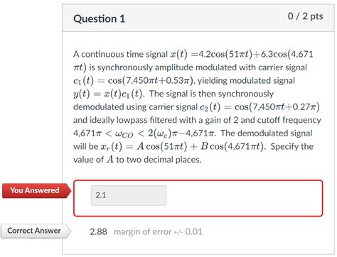 A Continuous Time Signal