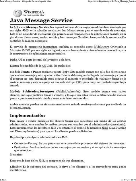 Java Message Service Descargar Gratis Pdf Software Plataforma Java