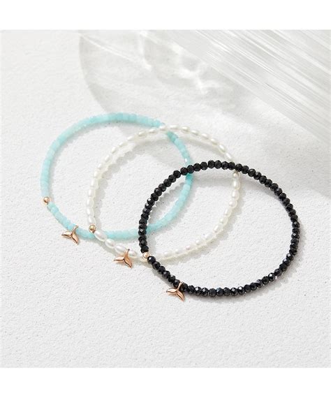 도로시 14k 고래꼬리 천연석 비즈 팔찌3type 현대hmall