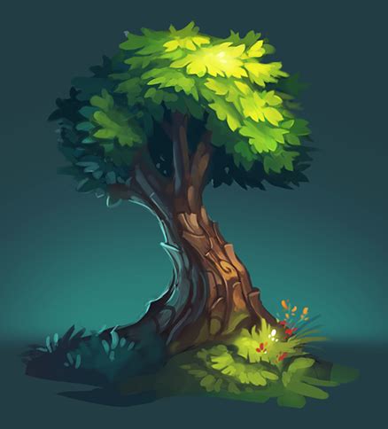 Tree Speedpaint By Frayde On DeviantArt Digital Painting Tutorials Digital Art Tutorial Art