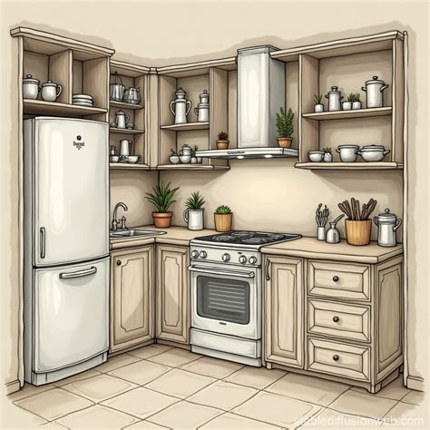Kitchen Layout Plan Stable Diffusion Online