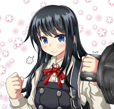 배경 화면 아사시오 카 콜레 애니메이션 소녀들 간타이 컬렉션 긴 머리 흑발 삽화 디지털 아트 팬 아트 2706x2608 415263 2114411